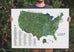 Golf Map of USA, Personalized, Push Pin Board, CANVAS, Top 200 COURSES ...
