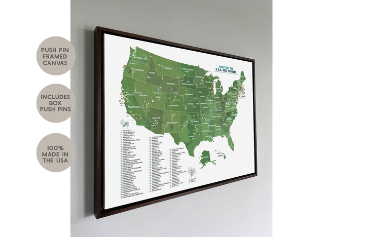 Golf Course Maps, Push Pin Maps, National Parks, Travel Gifts – World ...