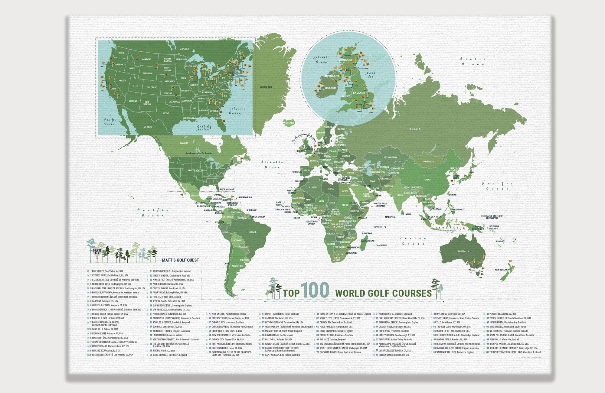 Golf Maps/Gifts - World Vibe Studio