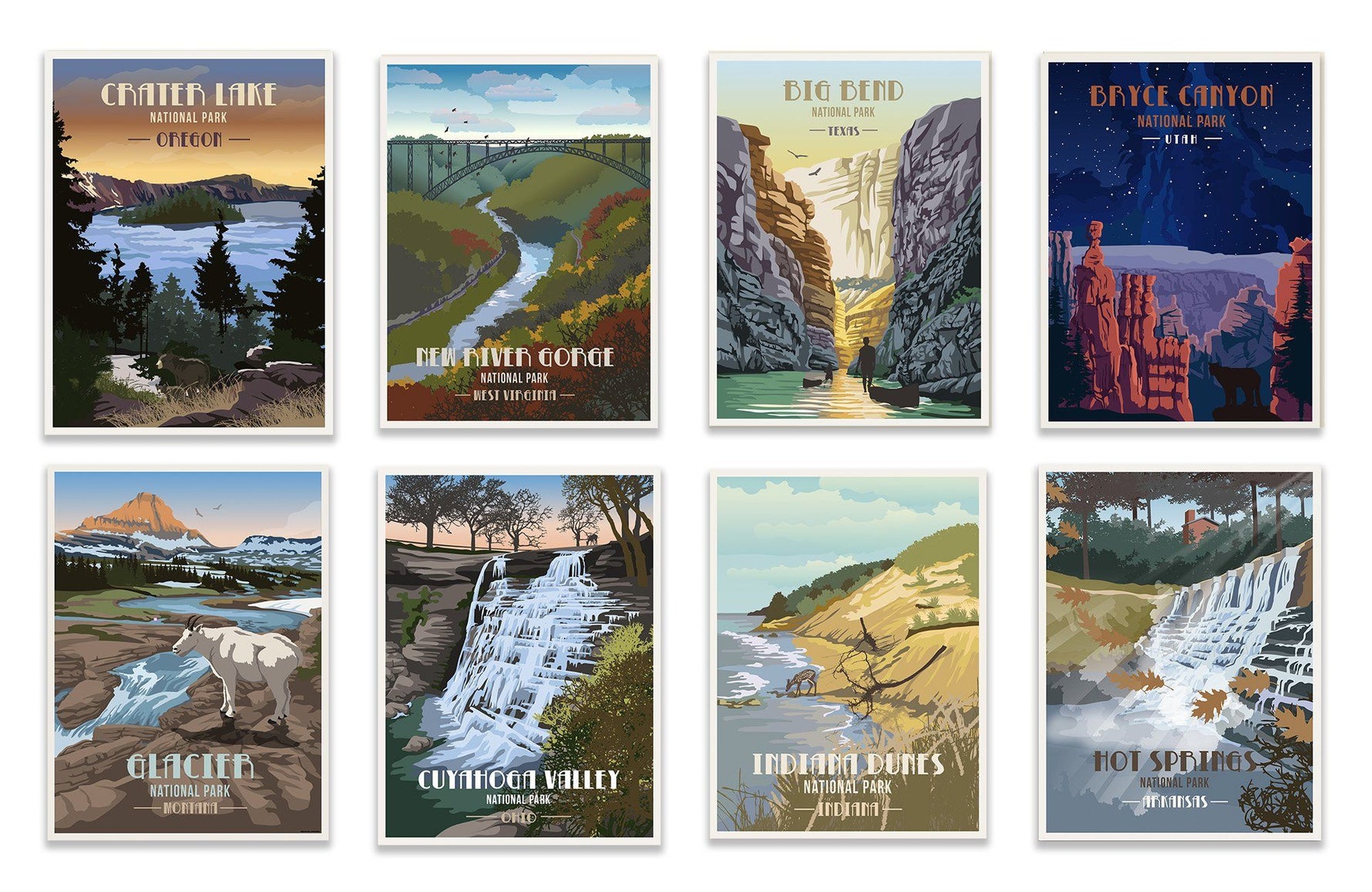 National Park Poster, All-In-One, National Park Wall Decor, Unframed ...