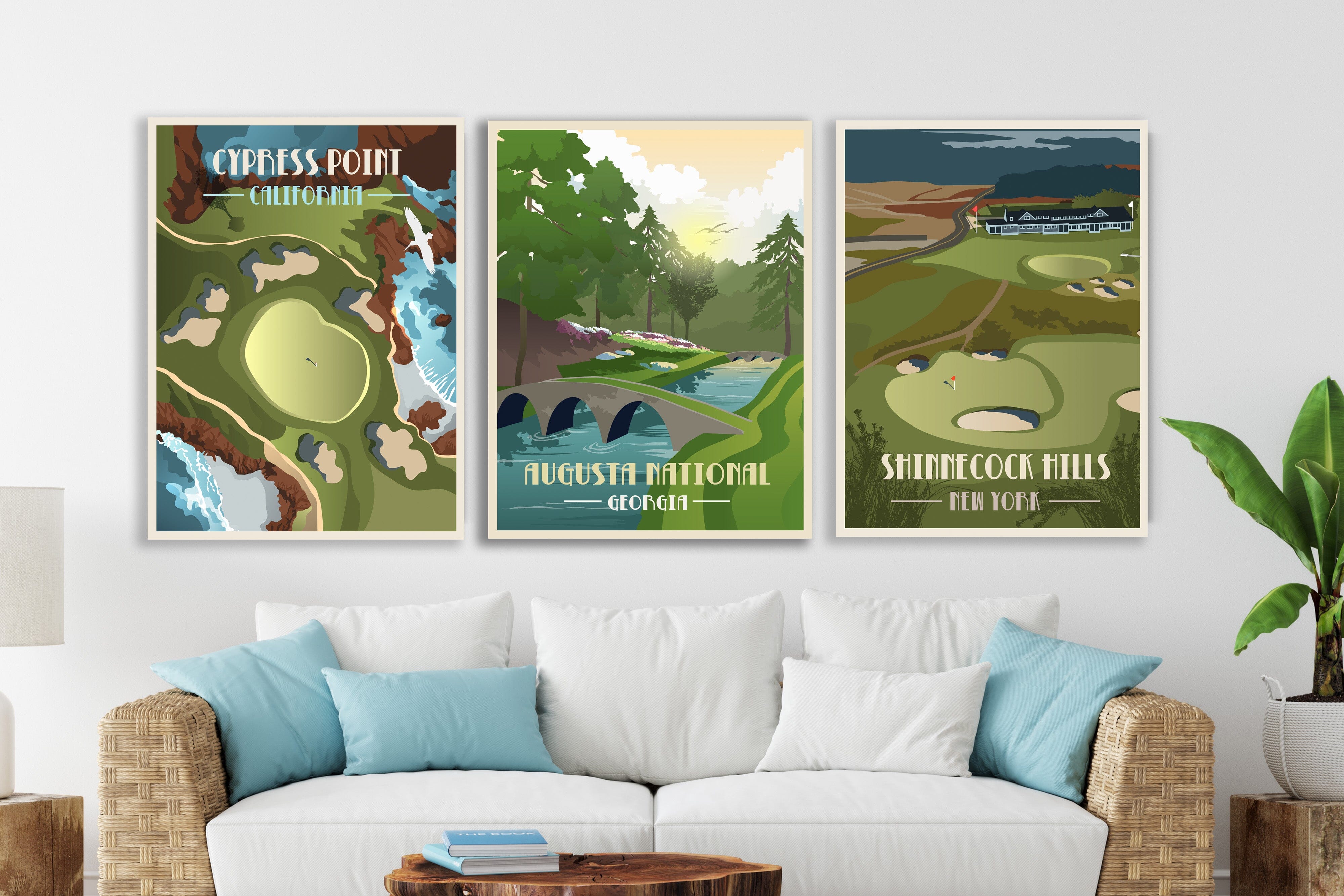 [Offer] Golf Club Poster SET , Mix and Match, Unframed Golf Course Wall ...