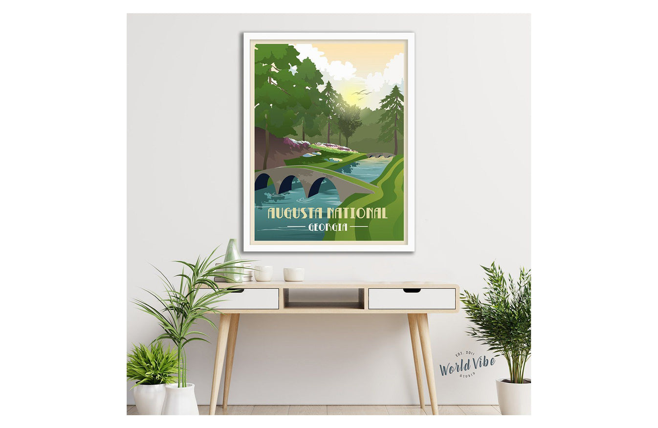 Augusta National Golf Club Poster, Golf Clubs of America, Unframed ...