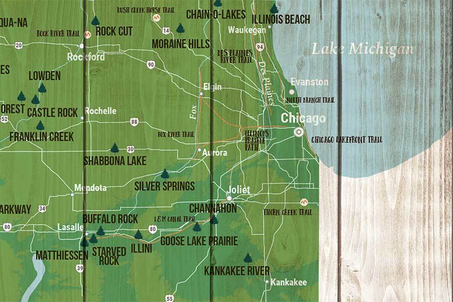 Illinois Map, Map of Illinois State Parks – World Vibe Studio