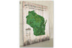 Wisconsin State Park Map, Custom Wall Decor, Canvas Wall Art – World ...